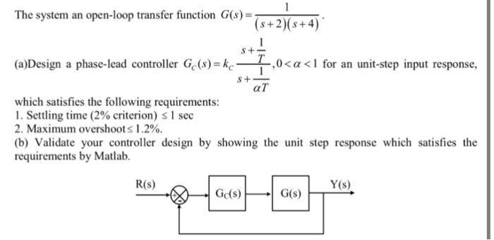 Solved The system an open-loop transfer function | Chegg.com