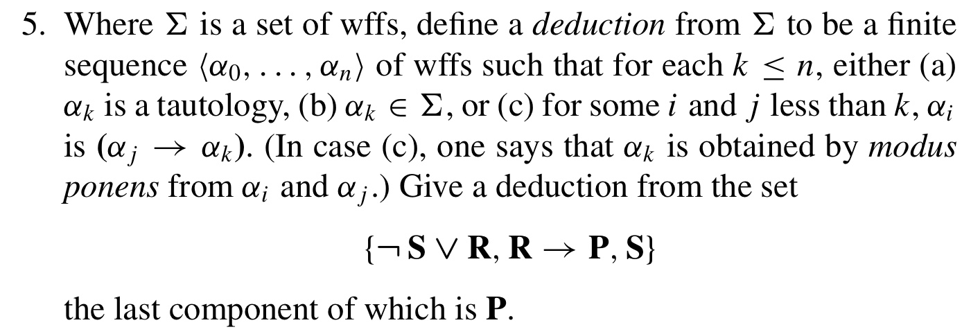 Solved Where Σ ﻿is a set of wffs, ﻿define a deduction from Σ | Chegg.com