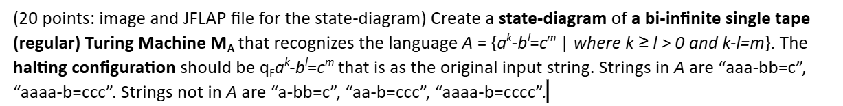 Solved by an EXPERT (20 ﻿points: image and JFLAP file for the | Chegg.com