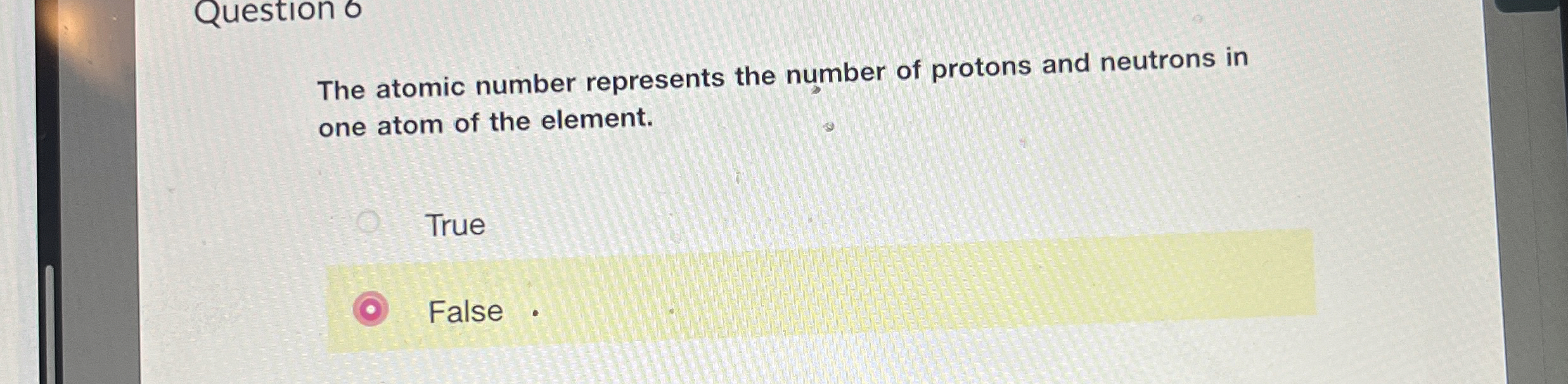 Solved Question oThe atomic number represents the number of | Chegg.com