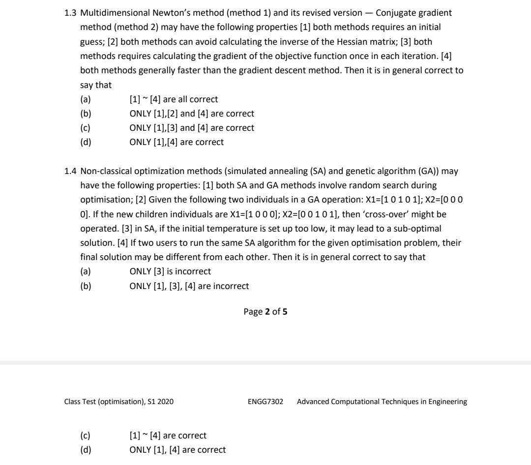 Solved 1.3 Multidimensional Newton's method (method 1) and | Chegg.com
