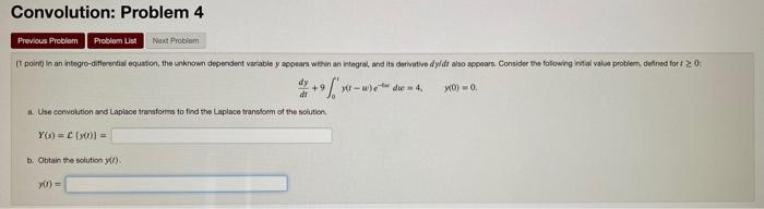 Solved Convolution Problem 4 Previous Problem Problom List 0102