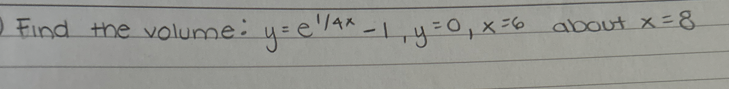 Solved Find the volume Rotated about the guven axis: | Chegg.com