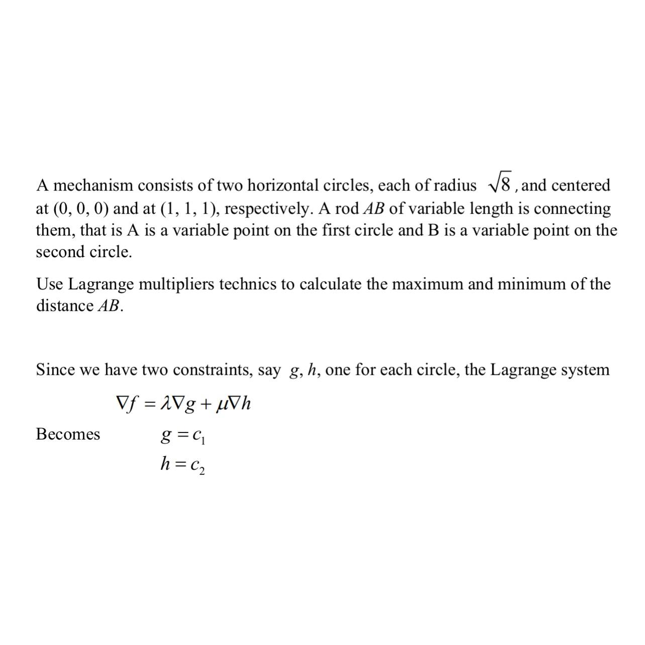 Solved A mechanism consists of two horizontal circles, each | Chegg.com