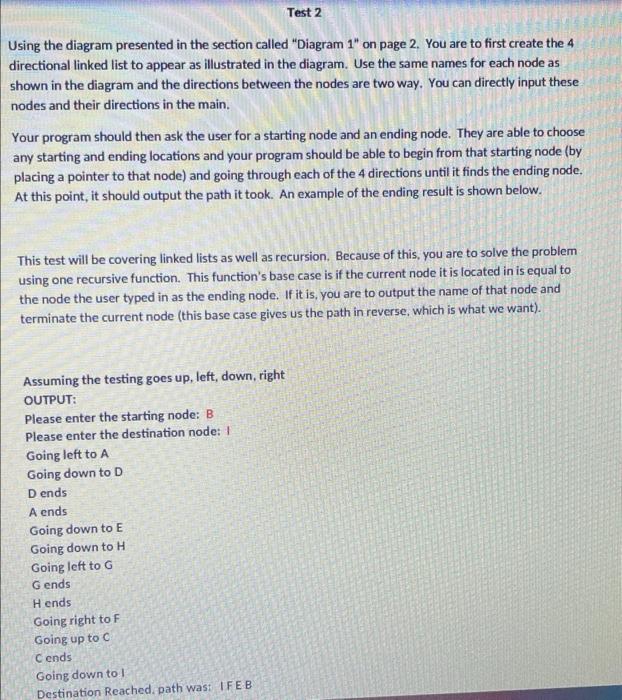 Solved Test 2 Using the diagram presented in the section | Chegg.com