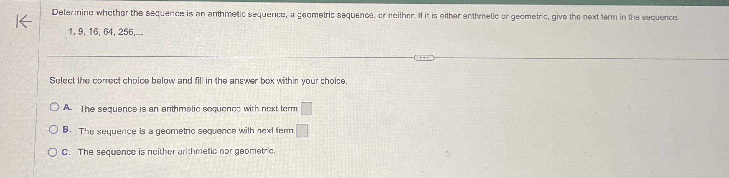 Determine whether the sequence is an arithmetic | Chegg.com