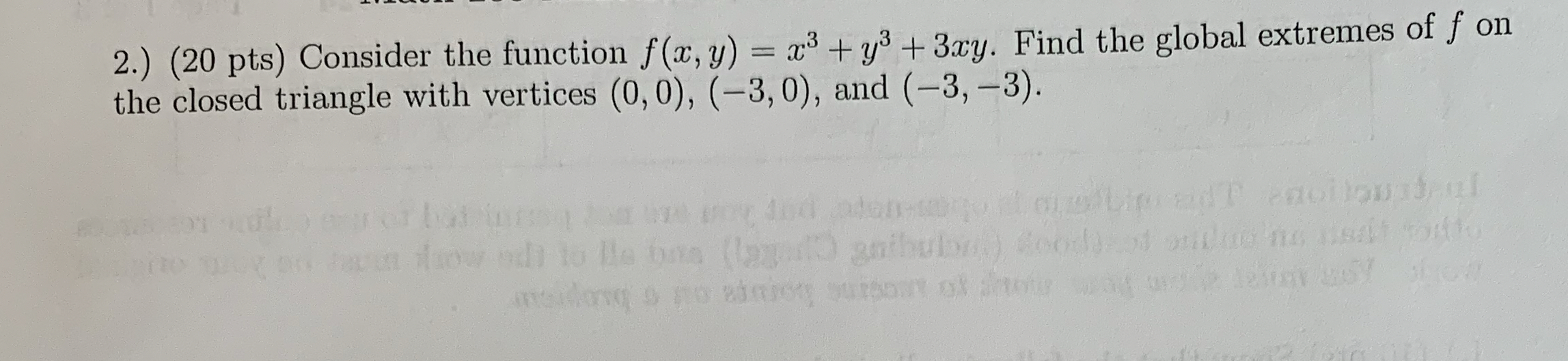 Solved 2.) (20 ﻿pts) ﻿Consider the function | Chegg.com
