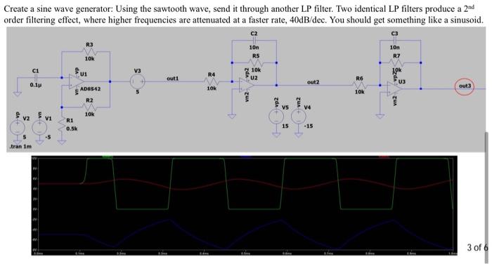 Solved Create a sine wave generator: Using the sawtooth | Chegg.com