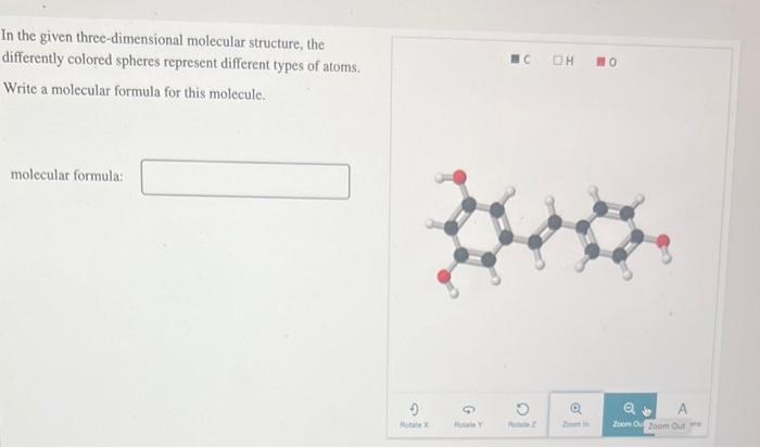 Solved In the given three-dimensional molecular structure, | Chegg.com