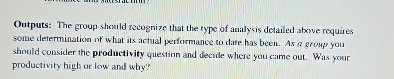 Solved Outputs: The group should recognize that the type of | Chegg.com