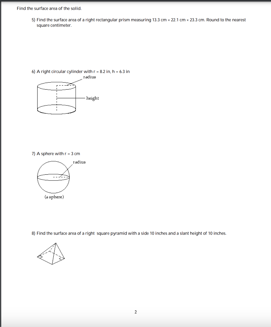 Solved Please, solve all the question by showing work. | Chegg.com
