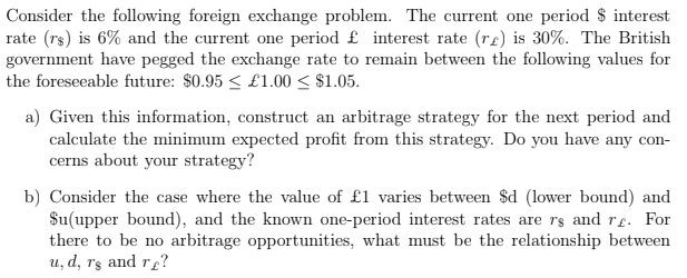 Solved Consider the following foreign exchange problem. The | Chegg.com
