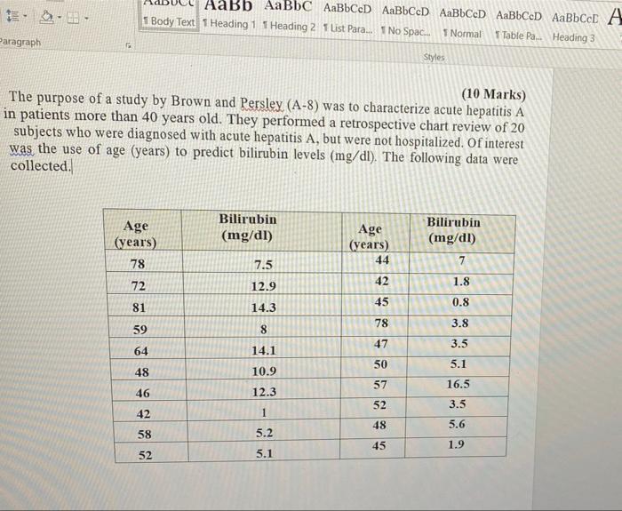 Solved AaBb AaBbc AaBbCcD AaBbCcD AaBbCcD AaBbCcD AaBbCcE A | Chegg.com