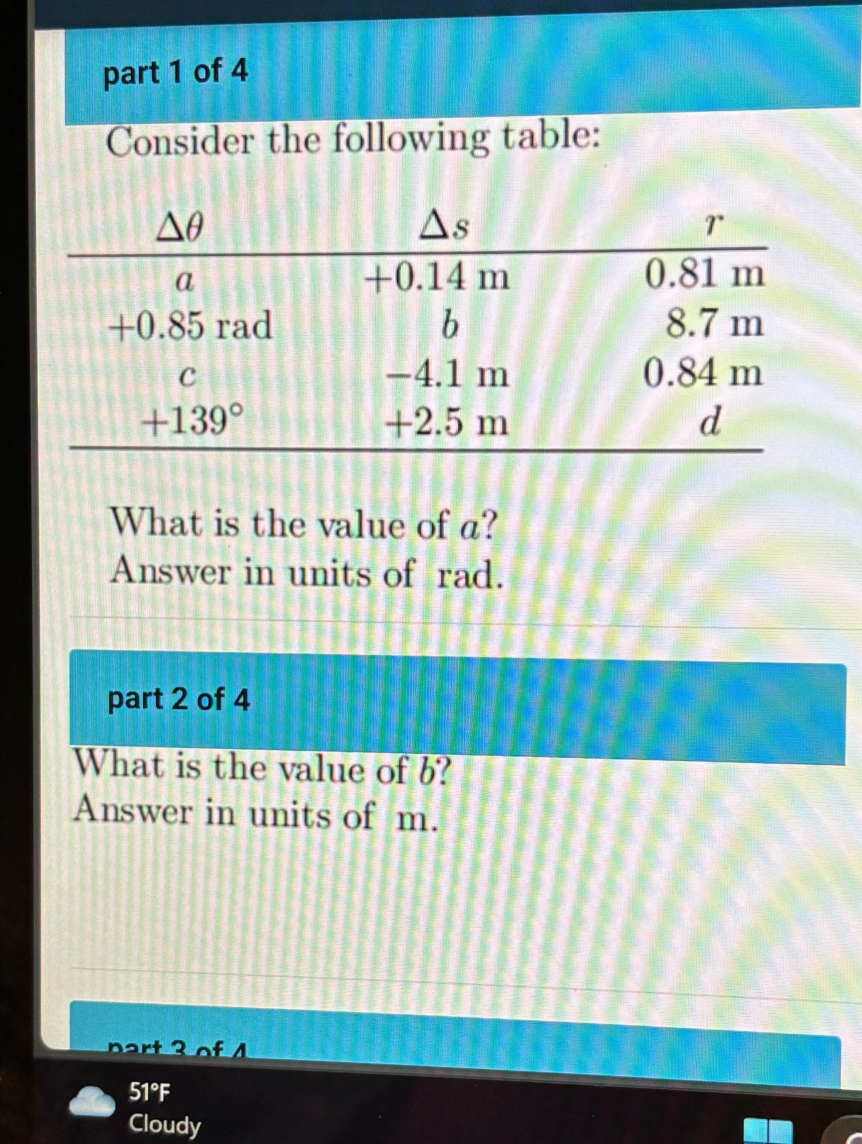 Solved part 1 ﻿of 4Consider the following | Chegg.com