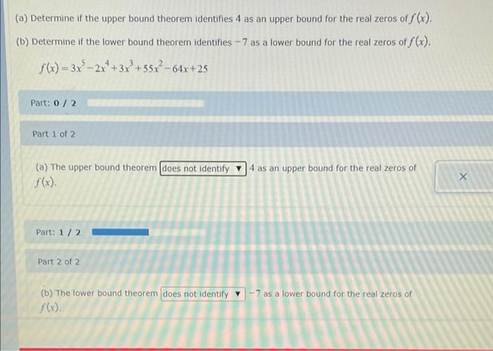 Solved (a) Determine if the upper bound theorem identifies 4 | Chegg.com