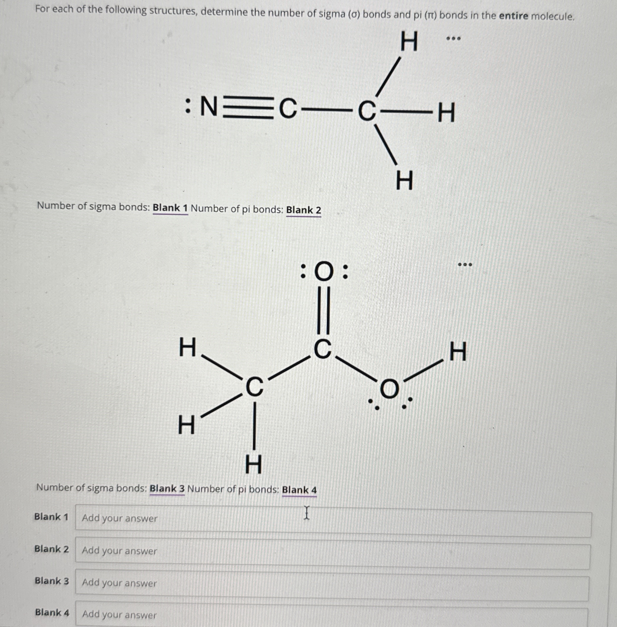 Solved For each of the following structures, determine the | Chegg.com