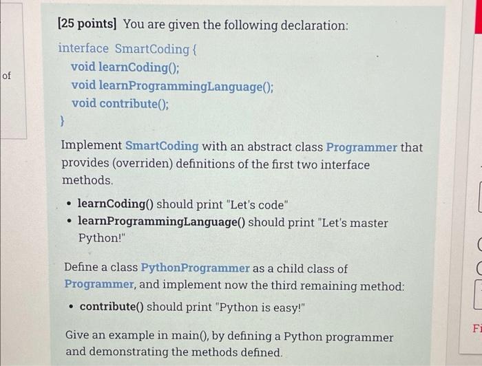 Solved [25 points) You are given the following declaration: | Chegg.com