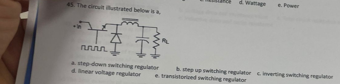 Solved The circuit illustrated below is a,a. ﻿step-down | Chegg.com