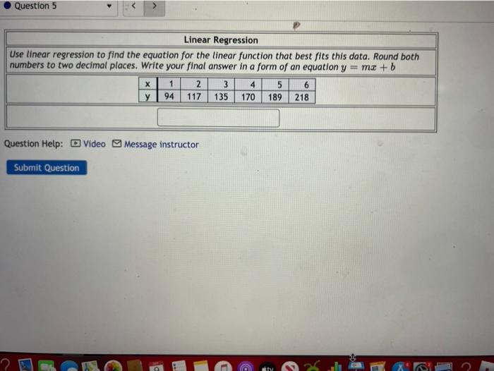 Solved Question 5 Linear Regression Use Linear Regression To 