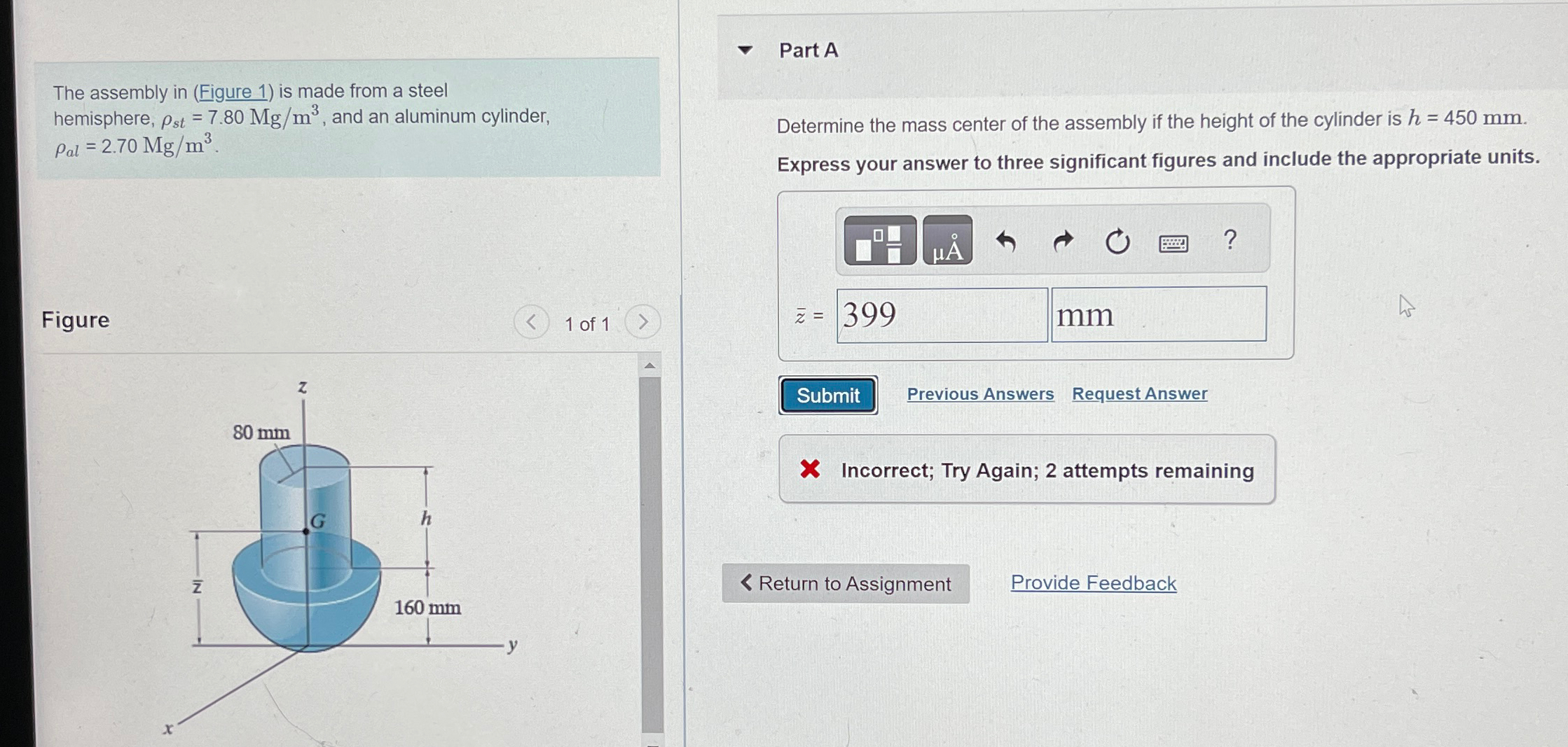 The assembly in (Figure 1) ﻿is made from a steel | Chegg.com