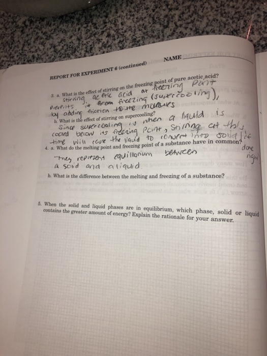 Solved NAME_ REPORT FOR EXPERIMENT 6 (continued) 3. a. What | Chegg.com