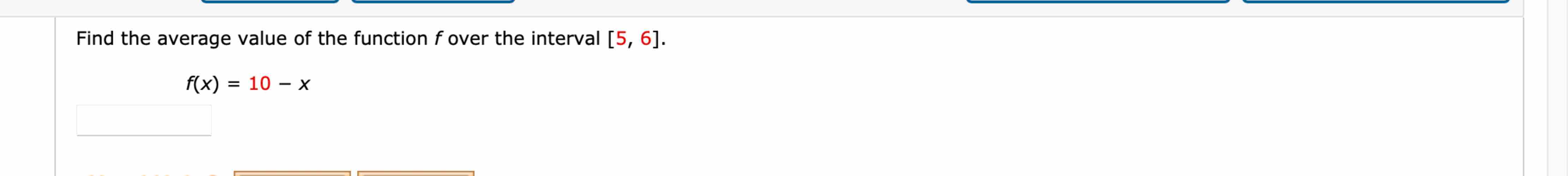 Solved Find the average value of the function f ﻿over the | Chegg.com