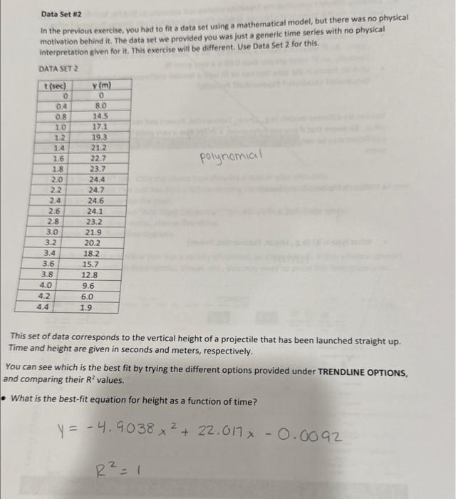 Solved Data Set 12 In the previous exercise, you had to fit | Chegg.com
