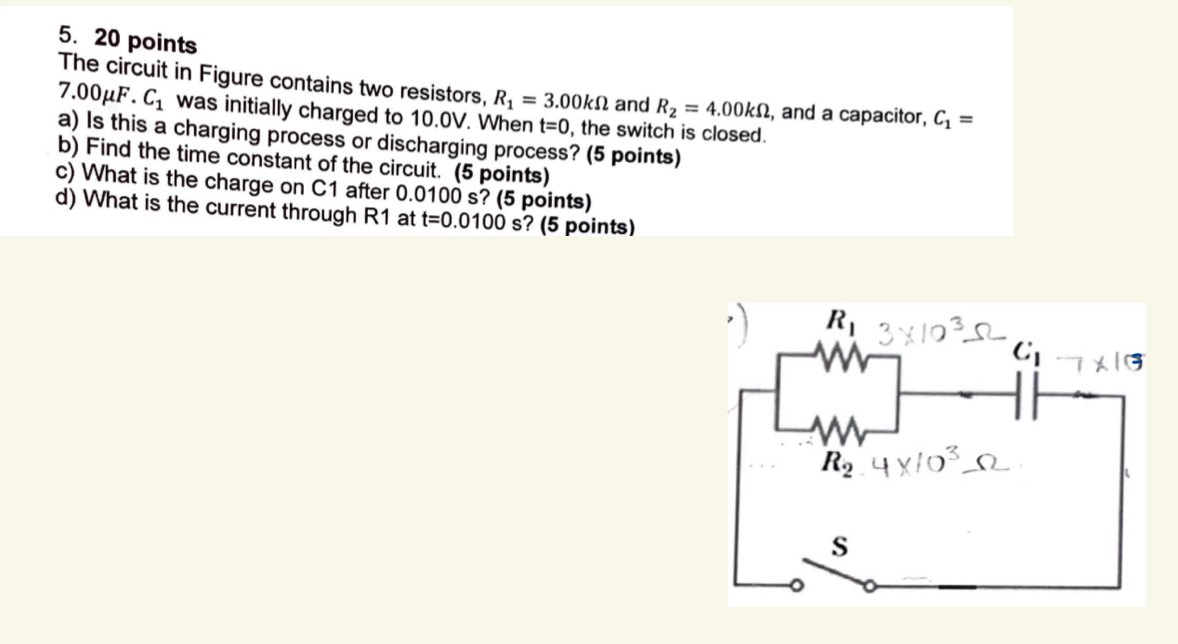 Solved 20 ﻿pointsThe circuit in Figure contains two | Chegg.com