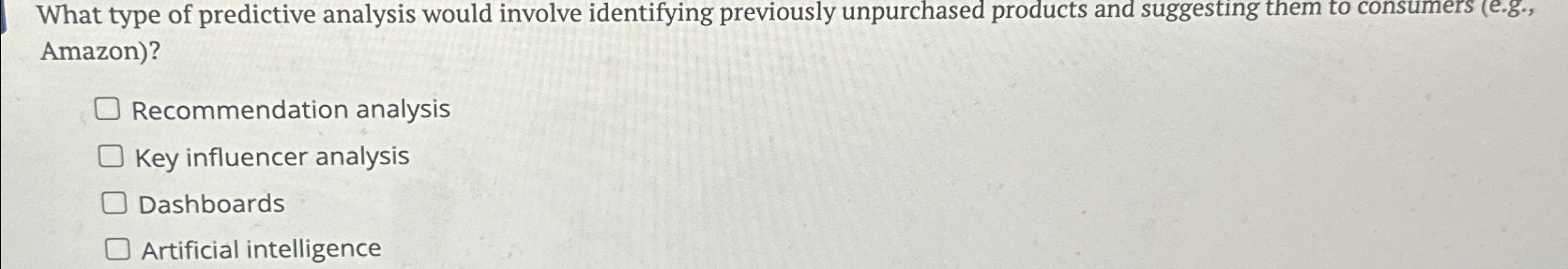 Solved What type of predictive analysis would involve | Chegg.com