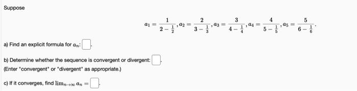 Solved Suppose a1=2−211,a2=3−312,a3=4−413,a4=5−514,a5=6−615 | Chegg.com