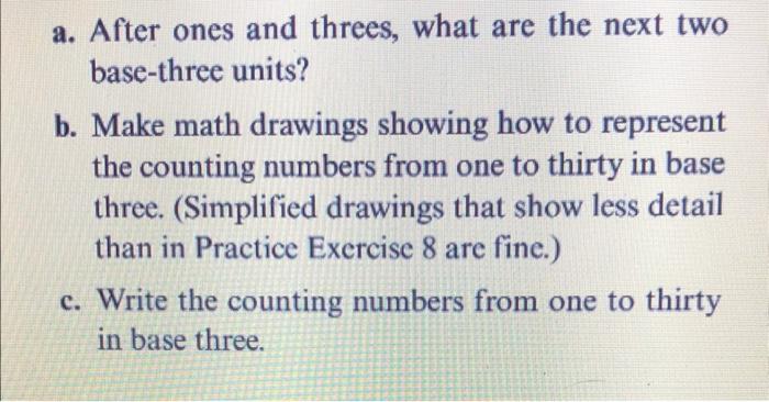 Solved a. After ones and threes, what are the next two | Chegg.com