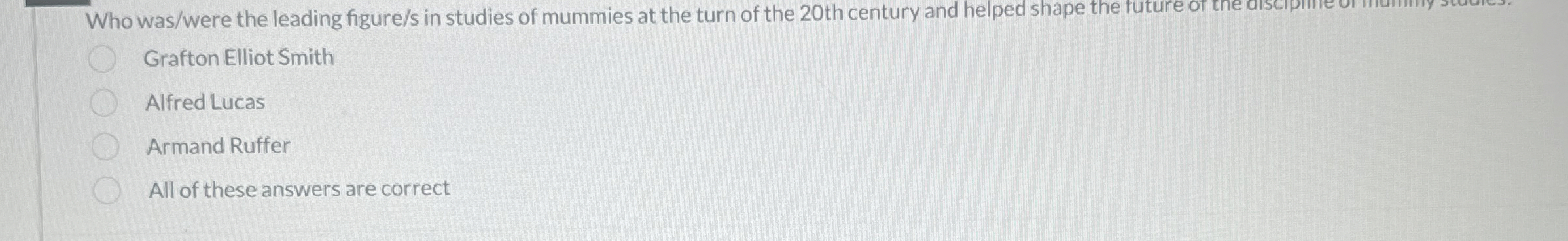 Solved Who was/were the leading figure/s in studies of | Chegg.com