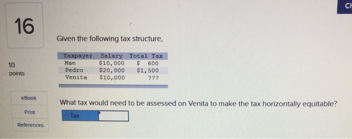 Solved Given the following tax structure, Taxpayer Salary | Chegg.com