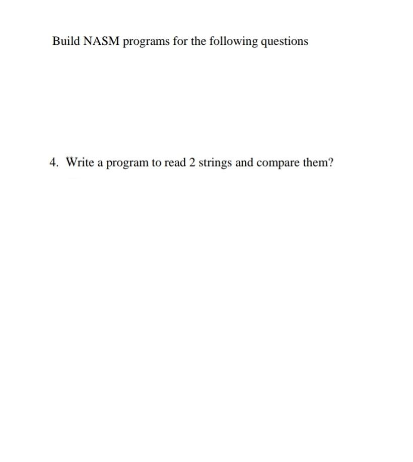Solved NASM program X86 should run successfully in nasm in | Chegg.com