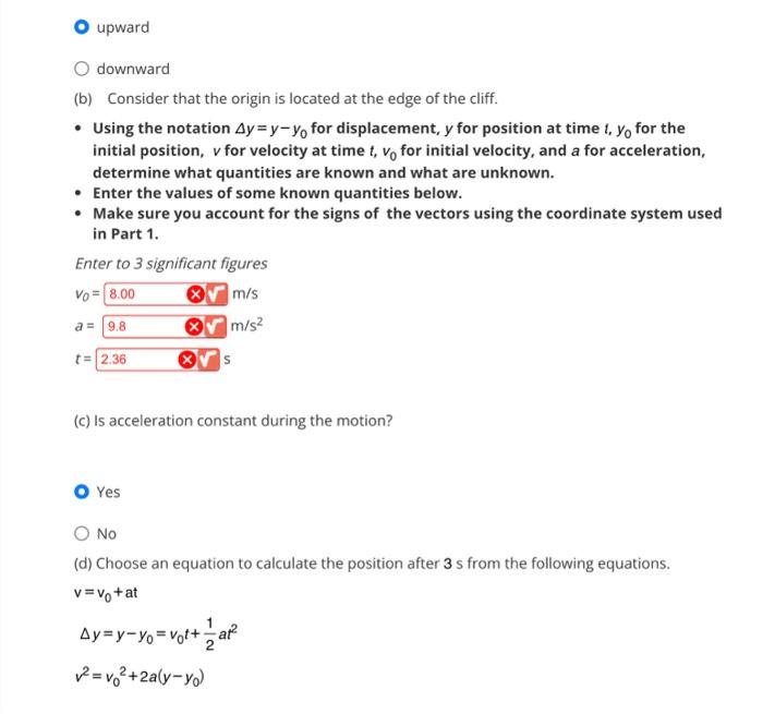 Solved Knowledge Check: Throwing a Rock, Part 2 - SOLVE 1. | Chegg.com