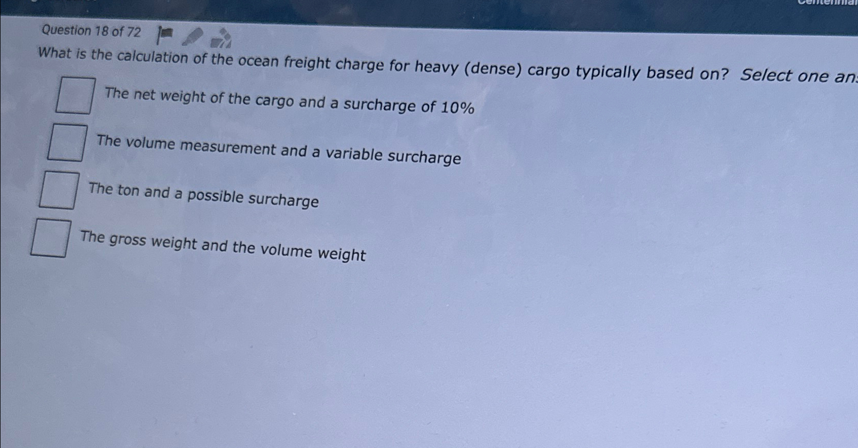 Solved Question 18 ﻿of 72What is the calculation of the | Chegg.com