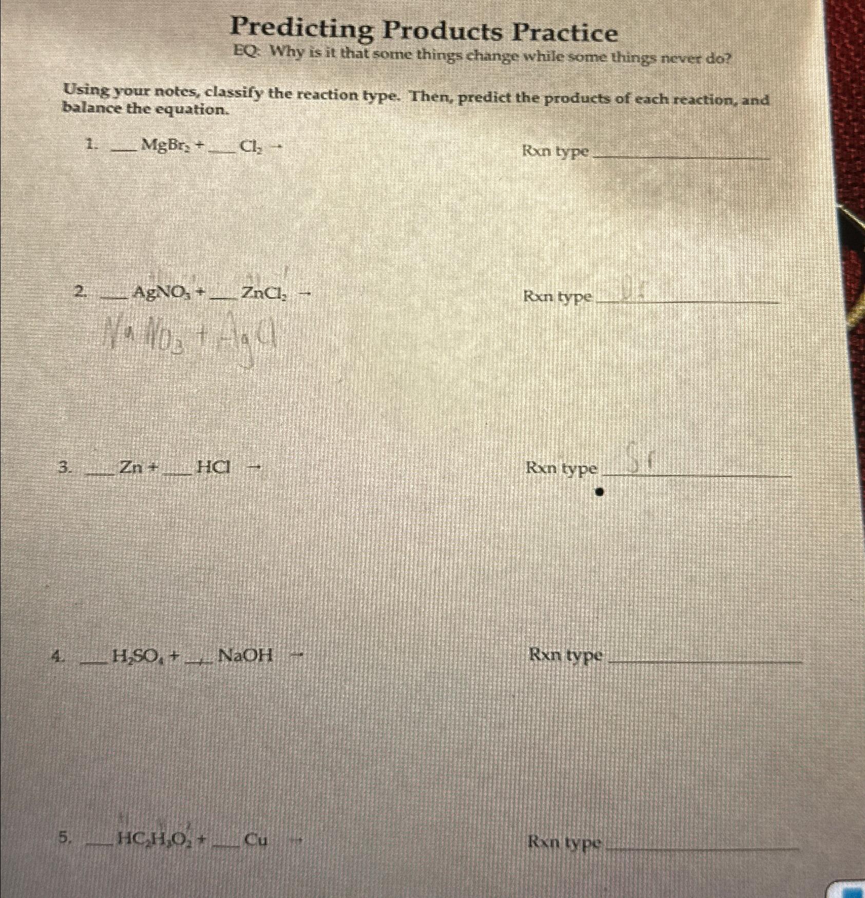 Solved Predicting Products PracticeEQ. ﻿Why is it that some | Chegg.com