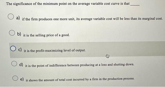 Solved The significance of the minimum point on the average | Chegg.com