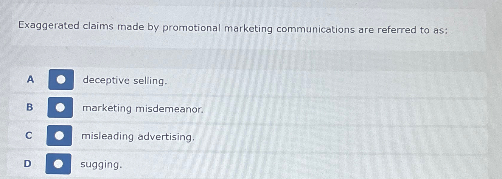 Solved Exaggerated claims made by promotional marketing | Chegg.com