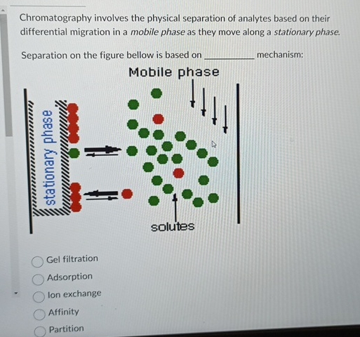 Solved Chromatography involves the physical separation of | Chegg.com