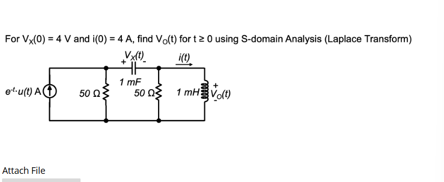 Solved For Vx(0)=4V ﻿and i(0)=4A, ﻿find VO(t) ﻿for t≥0 | Chegg.com