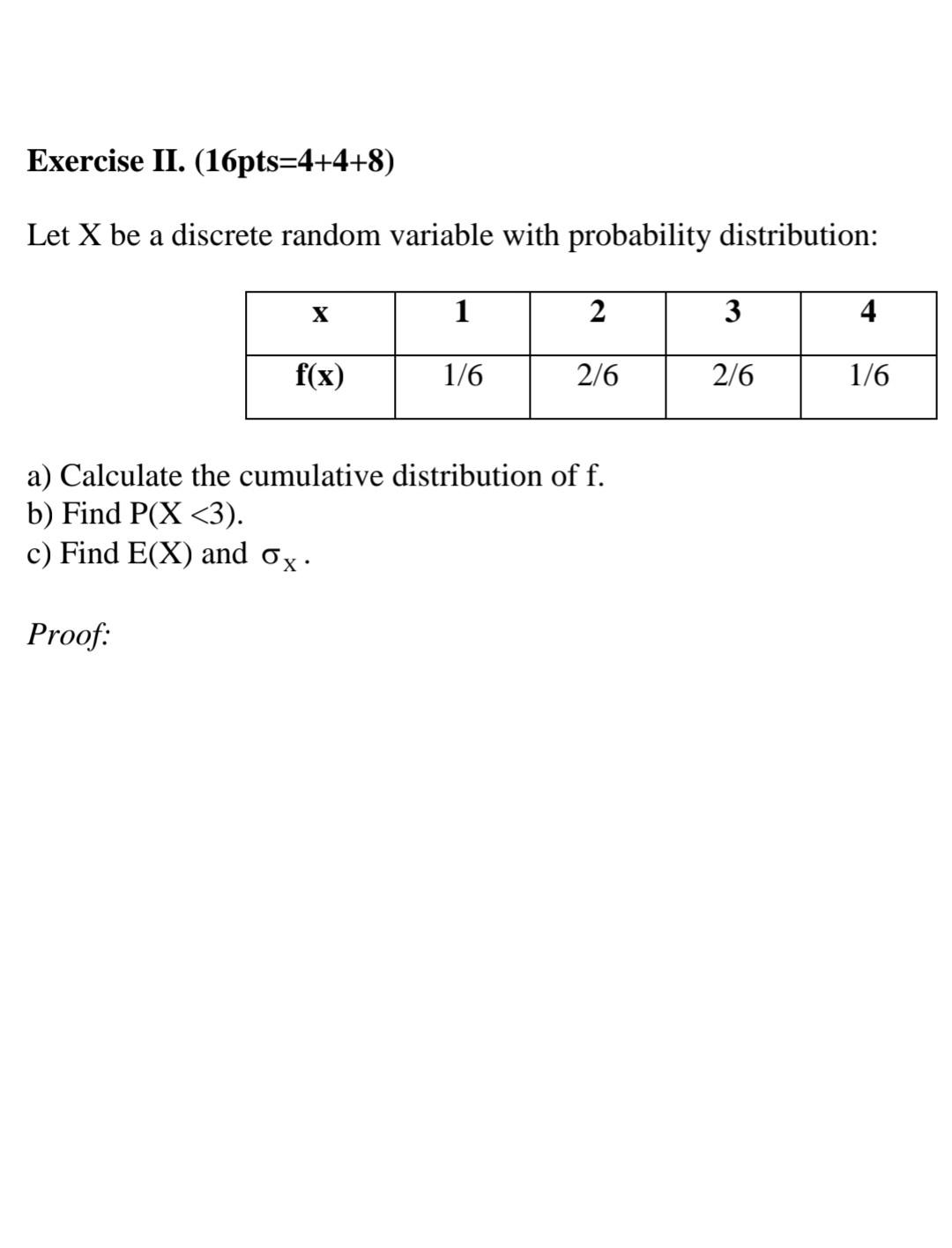 Solved Let X be a discrete random variable with probability | Chegg.com