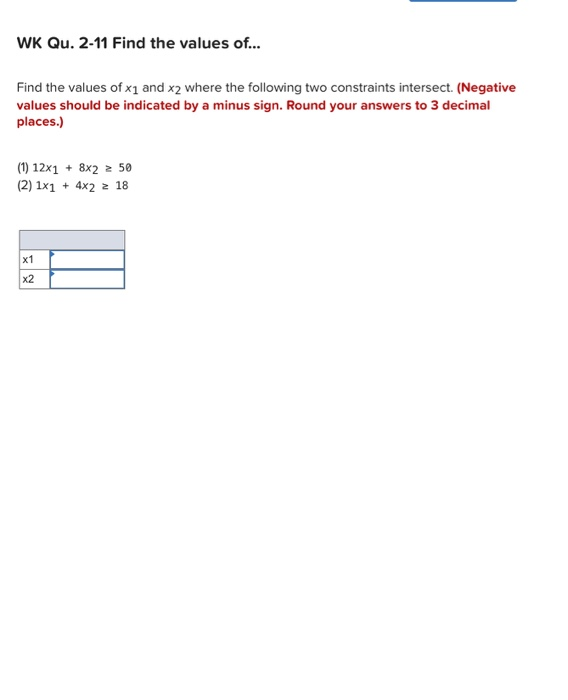 Solved WK Qu. 2-11 Find the values of... Find the values of | Chegg.com Solved WK Qu. 2-11 Find the values of... Find the values of | Chegg.com