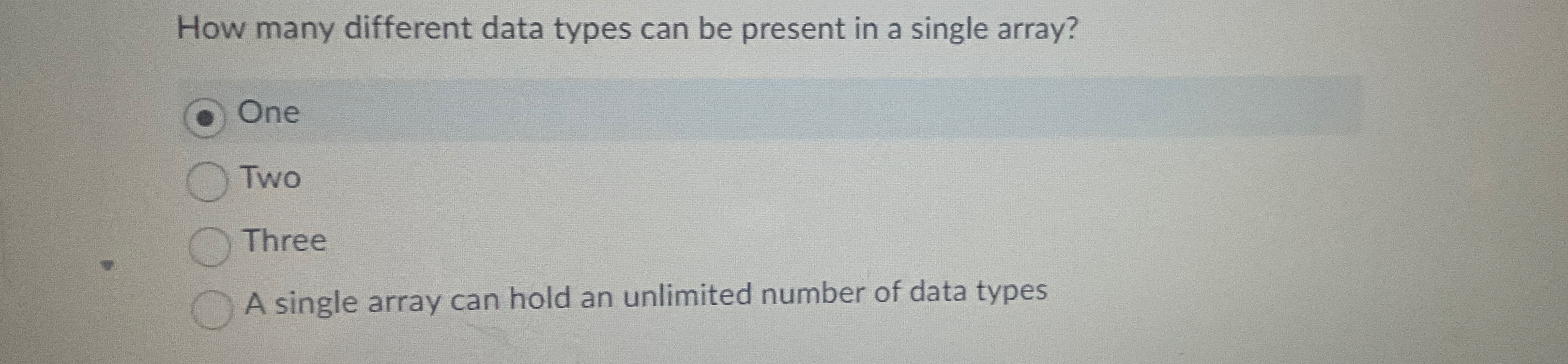 Solved How many different data types can be present in a | Chegg.com