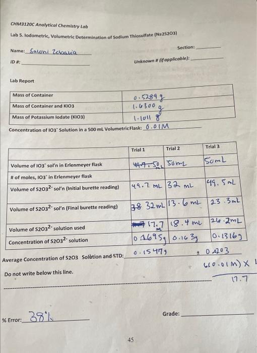 Solved how to find the number of moles in erlenmeyer flask | Chegg.com