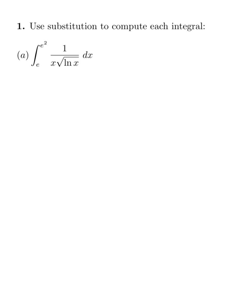 Solved Use substitution to compute each | Chegg.com