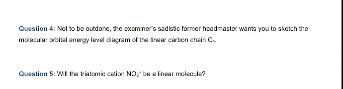 Question 4: Not to be outdone, the examiner's | Chegg.com