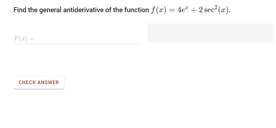 Solved Find the general antiderivative of the function | Chegg.com