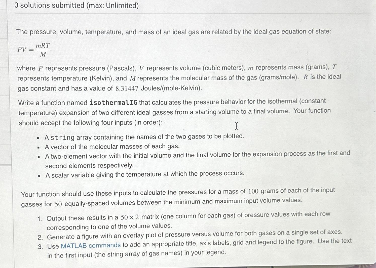 Solved 0 ﻿solutions submitted (max: Unlimited)The pressure, | Chegg.com