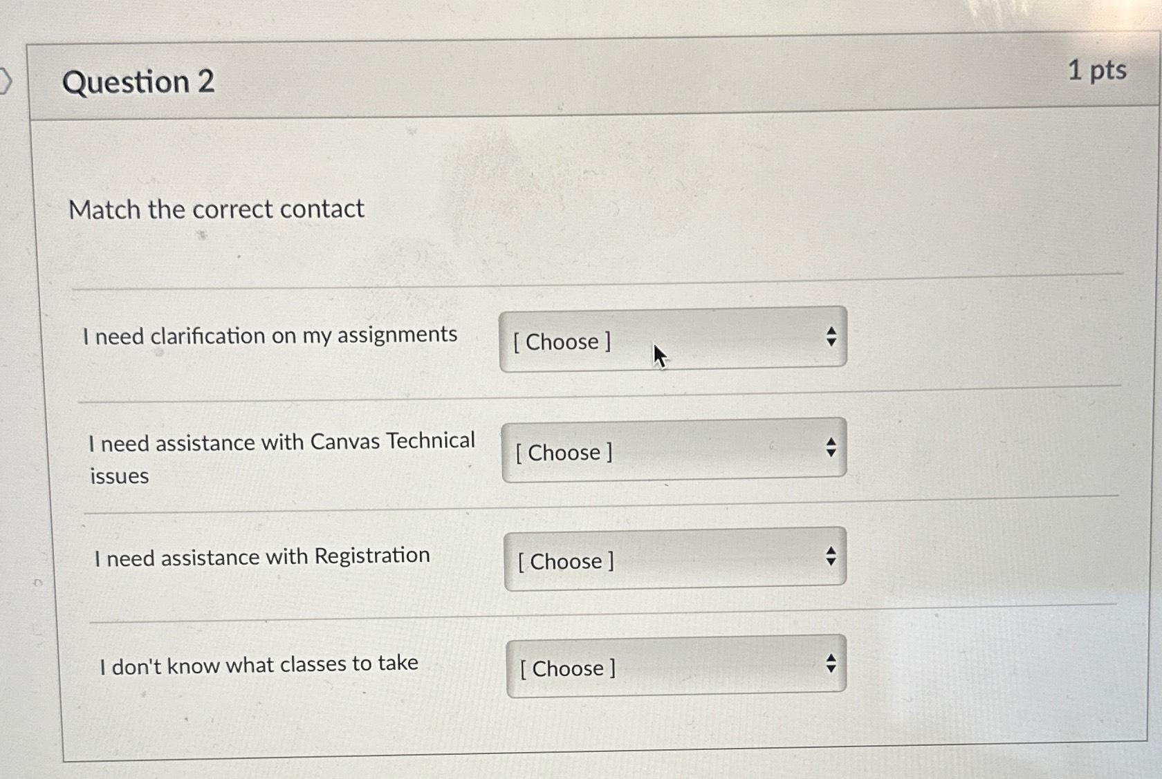 Solved Question 21 ﻿ptsMatch the correct contactI need | Chegg.com